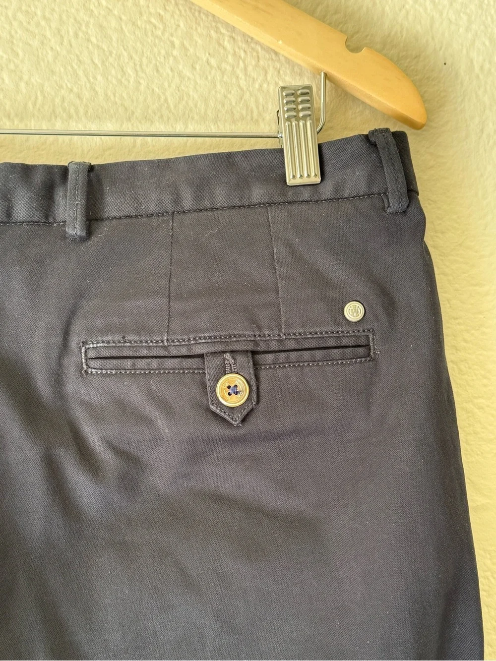 Massimo Dutti | Pants | Massimo Dutti Gold Logo Button On Charcoal ...